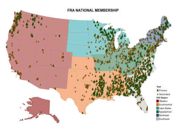 FRA Membership Map - Forest Resources Association