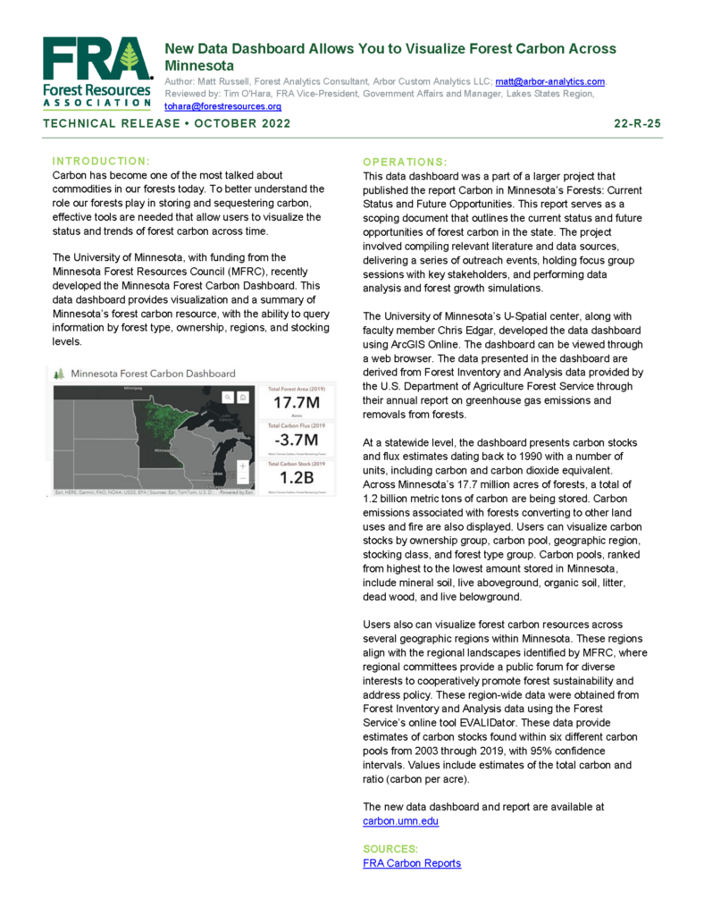 22-R-25 New Data Dashboard Allows You to Visualize Forest Carbon Across ...