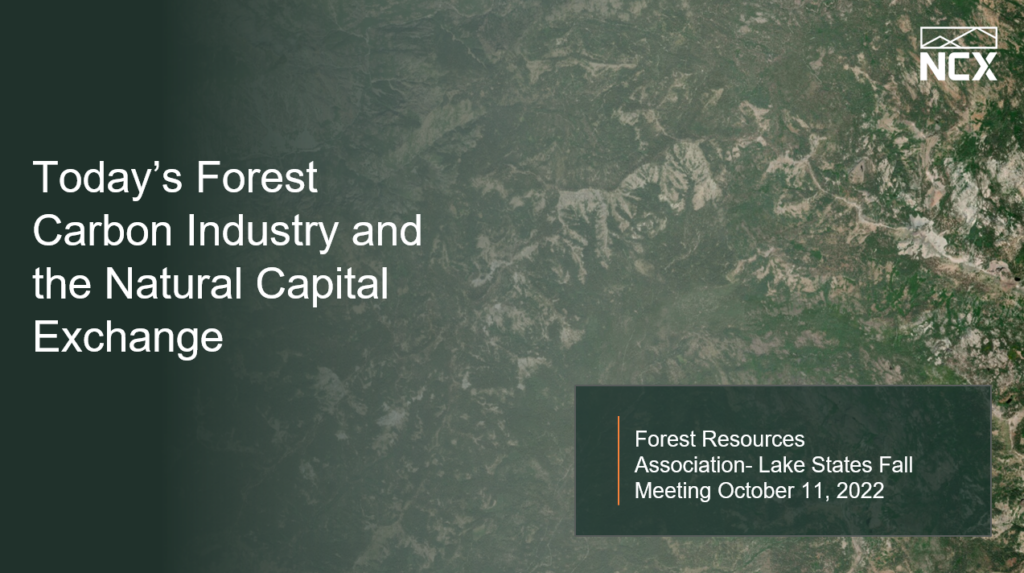 Today’s Forest Carbon Industry and the Natural Capital Exchange ...