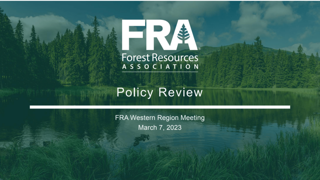 Forest Resources Association Policy Review Forest Resources Association