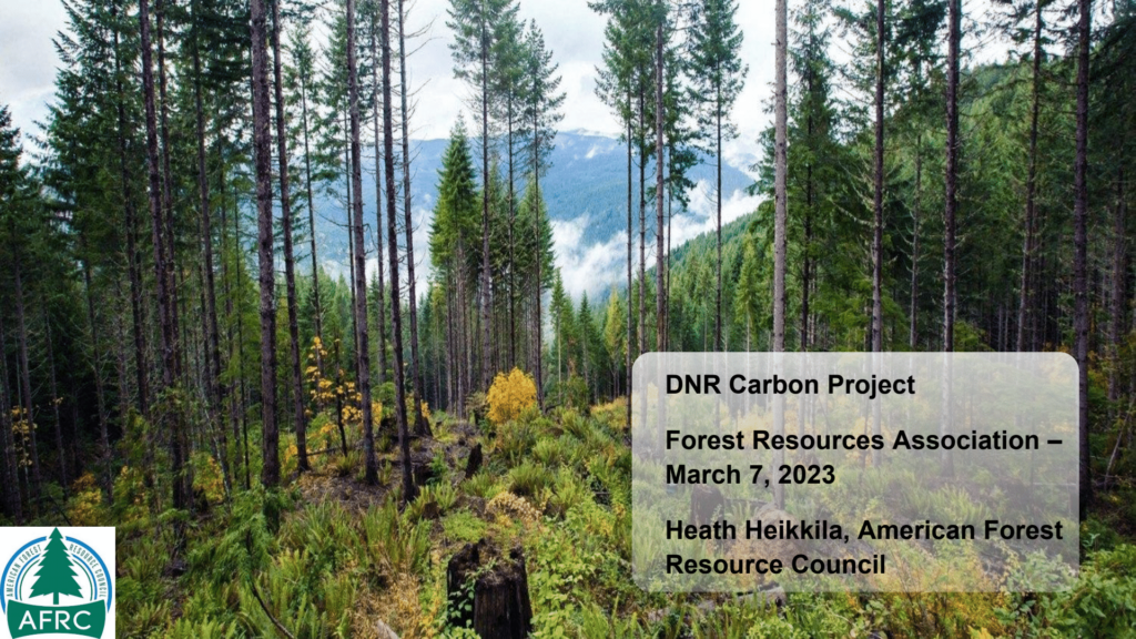 Washington DNR Carbon Project - Forest Resources Association