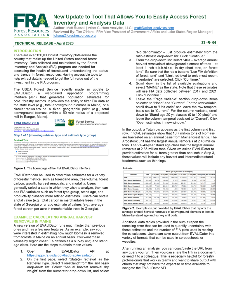 23-R-06 New Update to Tool That Allows You to Easily Access Forest ...