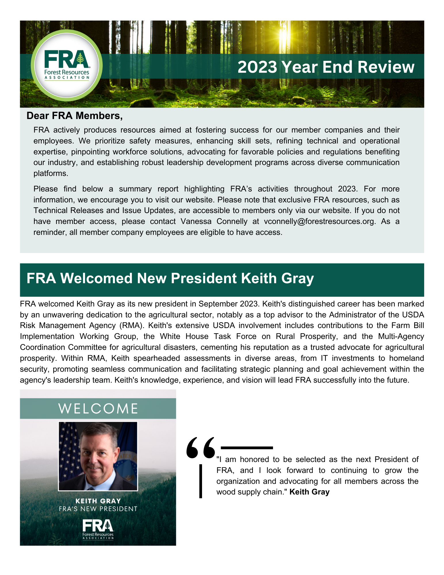 FRA 2023 Year-End Review - Forest Resources Association