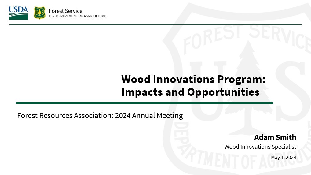 Wood Innovations Program: Impacts and Opportunities - Forest Resources ...