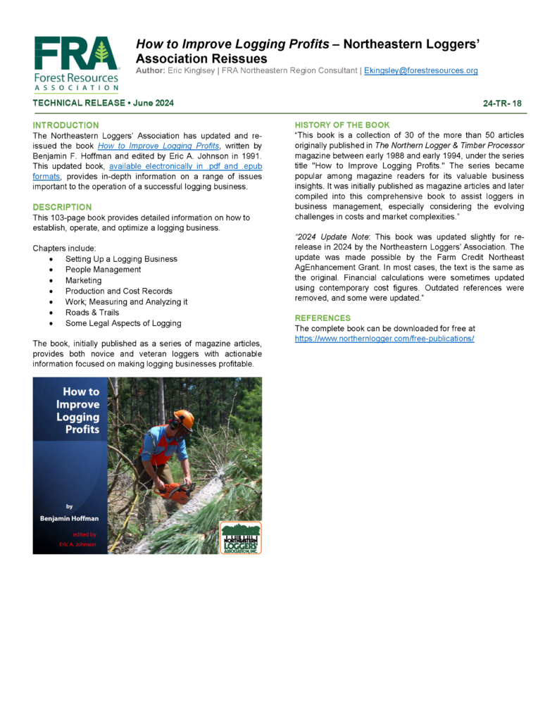 24-TR-18 How to Improve Logging Profits- Northeastern Loggers ...