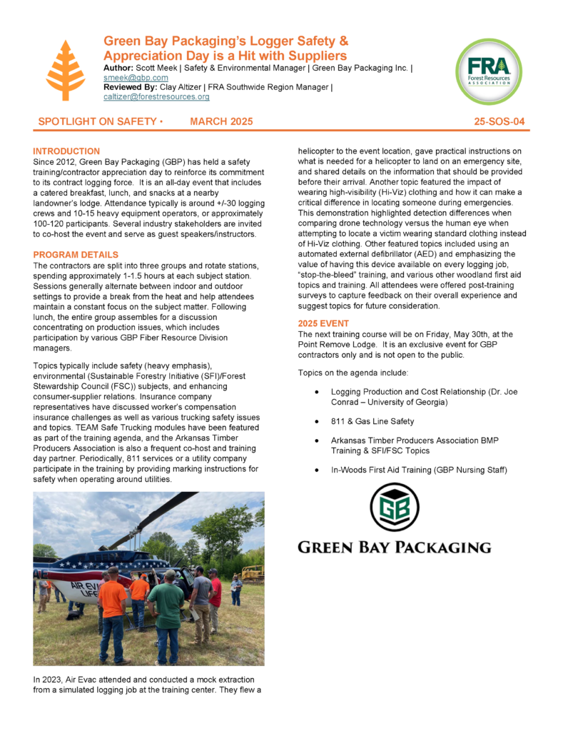 25-SOS-04 Green Bay Packaging’s Logger Safety & Appreciation Day is a ...