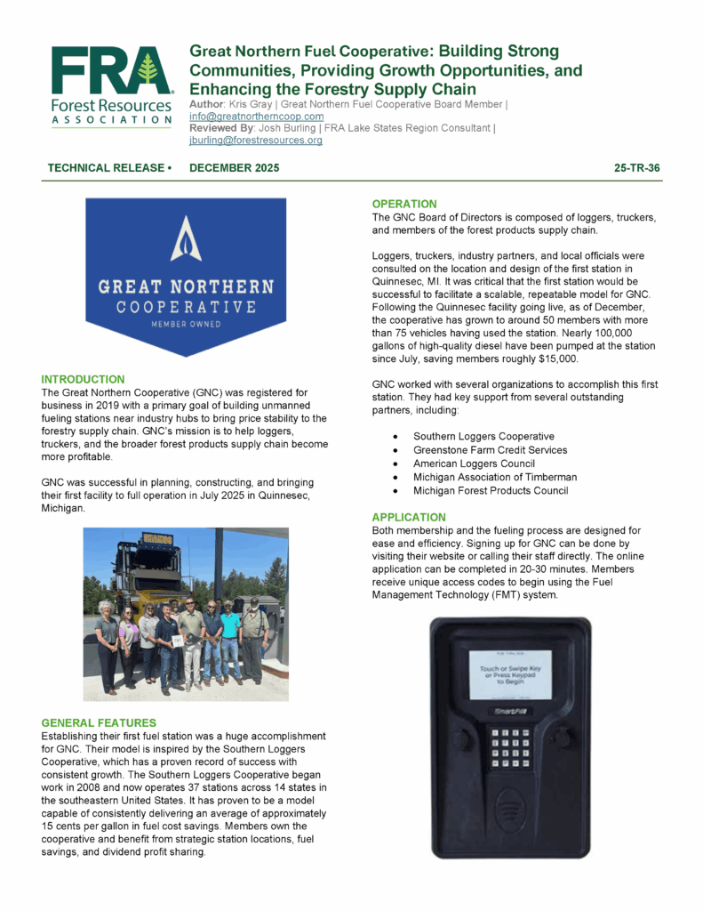 25-TR-36 Great Northern Fuel Cooperative - Forest Resources Association